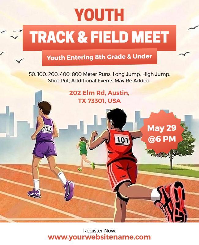 Youth Track and Field Meet Flyer Template