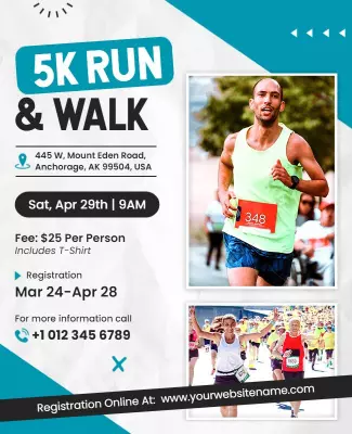 Printable 5k Flyer Templates for Charity Runs & Community Events