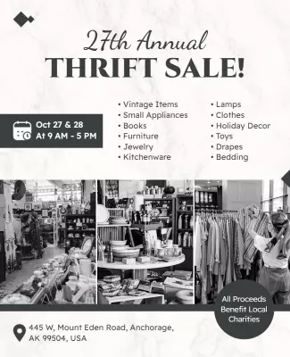 Free Editable Thrift Flyer Templates | DesignWiz