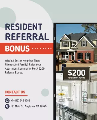 Customizable Resident Referral Flyer Templates & Rewards
