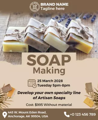 Free Soap Flyer Templates for Sales & Workshops