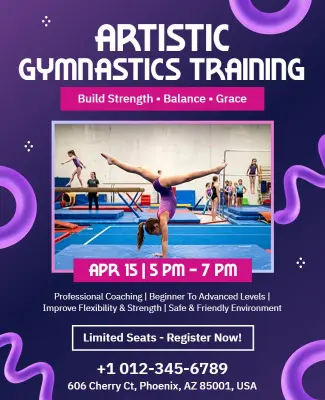 Gymnastics Poster Templates - Ready to Download & Print