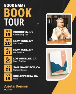 Book Signing Flyer Templates - Free to Edit & Print Online