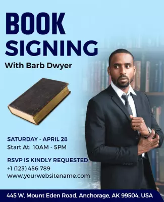 Book Signing Flyer Templates - Free to Edit & Print Online
