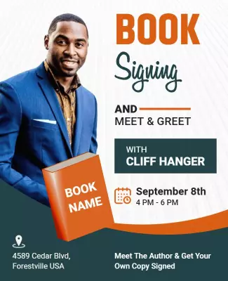 Book Signing Flyer Templates for Author Events