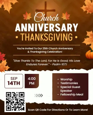 Church Anniversary Flyer Templates – Free & Ready to Customize
