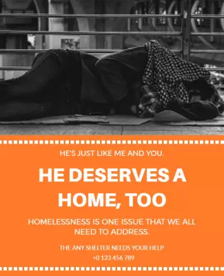 Homelessness Poster Templates | Free, Editable & Print-Ready
