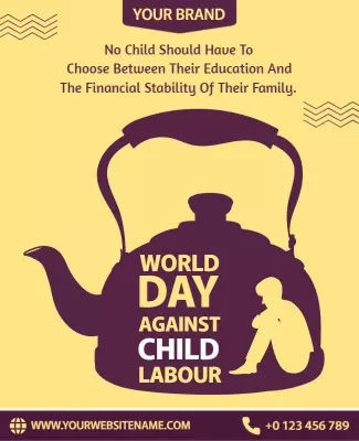 Child Labour Poster Templates — Awareness Campaigns
