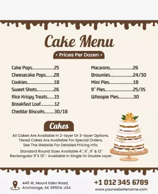 Cake Flyer Templates for Bakery Shops and Home Bakers