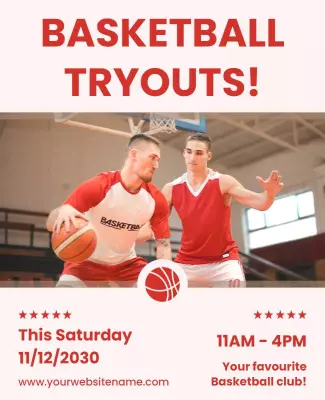 Tryout Flyer Templates for Sports Teams and Programs