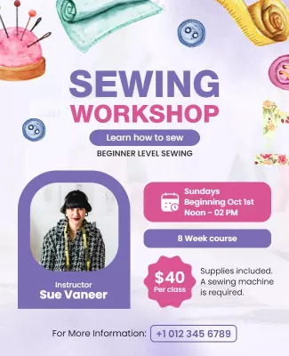 Editable Sewing Flyer Templates for Alterations & Classes