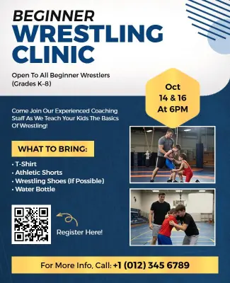 Wrestling Flyer Templates for Matches and Tournaments