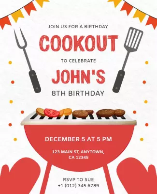 Cookout Flyer Templates – Editable & Printable | DesignWiz