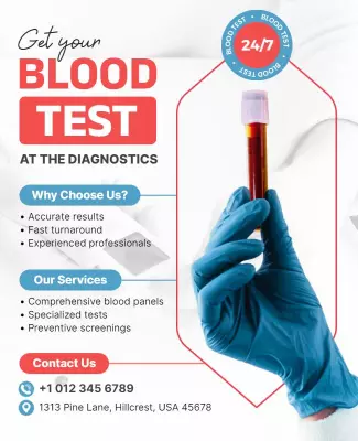 Free Blood Test Flyer Templates for Health Screenings