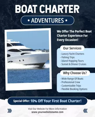 Free Boat Flyer Templates for Sales, Rentals & Services