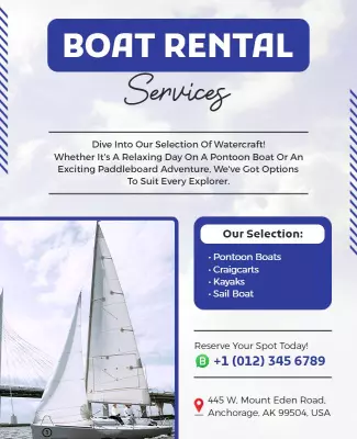 Free Boat Flyer Templates for Sales, Rentals & Services
