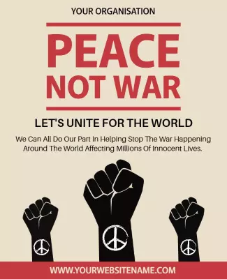 Anti War Poster Templates for Global Peace Messages