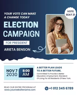 Election Poster Templates - Free to Customize, Download & Print