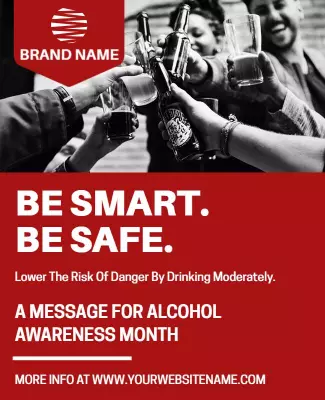 Alcohol Awareness Poster Templates | Free to Edit & Download