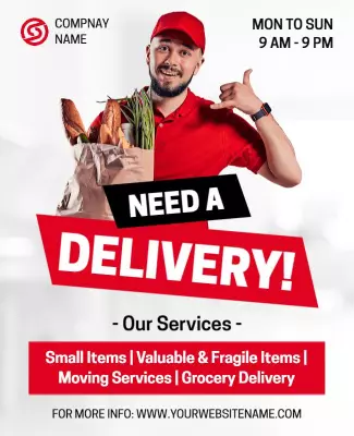 Delivery Poster Templates | Free & Ready to Edit Online
