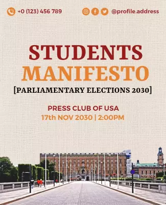 Manifesto Poster Templates - Editable for Campaigns