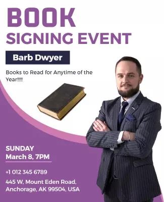 Book Signing Flyer Templates for Author Events