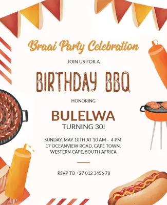 Customizable Braai Flyer Templates for BBQ Parties & Events