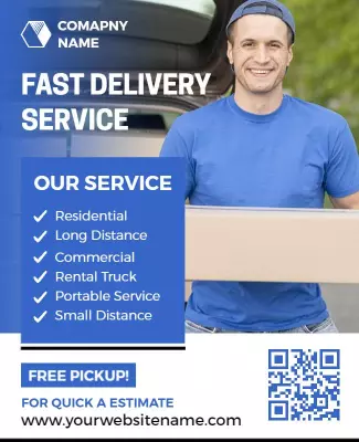 Delivery Poster Templates | Free & Ready to Edit Online