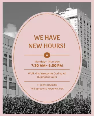 Opening Hours Flyer Templates – Free & Editable | DesignWiz
