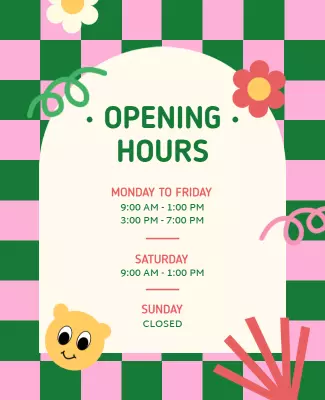Opening Hours Flyer Templates – Free & Editable | DesignWiz