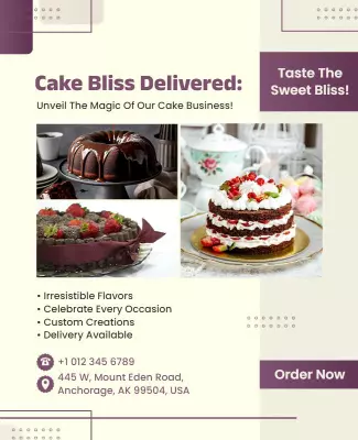 Free Editable Cake Flyer Templates | DesignWiz