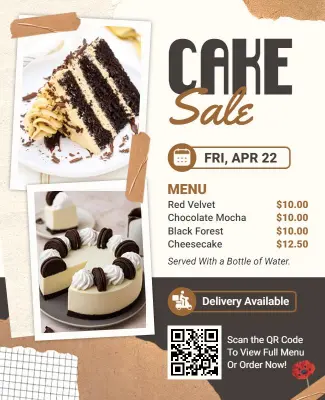 Free Editable Cake Flyer Templates | DesignWiz