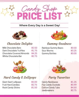 Price List Flyer Templates - Free, Editable & Printable Designs