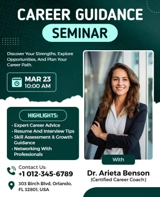 Seminar flyer templates for workshops and educational events