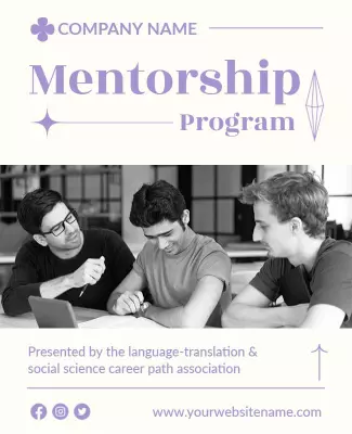 Mentor Flyer Templates for University, Girls, and Youth Programs