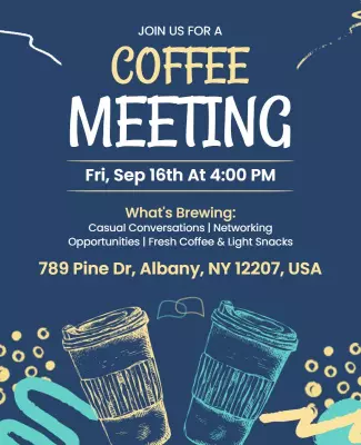 Meeting Poster Templates - Edit for Office & Businesses