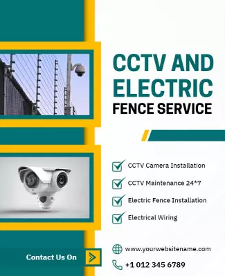 Customizable CCTV Flyer Templates for Security & Installation