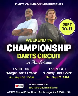 Editable Dart Flyer Templates for Tournaments & Competitions