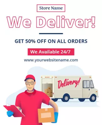 Delivery Poster Templates | Free & Ready to Edit Online