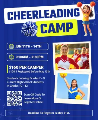 Cheerleading Flyer Templates - Free & Easy to Customize