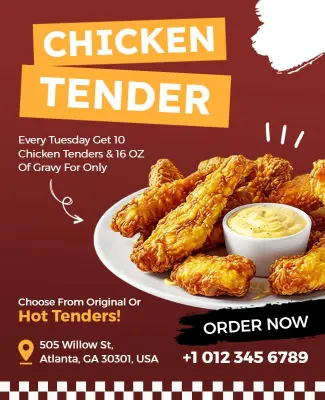Chicken Flyer Templates – Editable & Printable | DesignWiz
