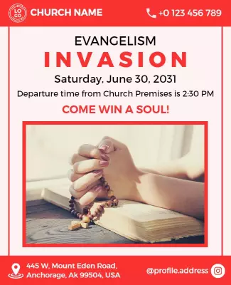 Evangelism Flyer Templates – Editable & Printable | DesignWiz