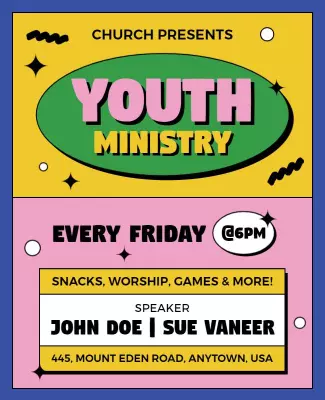 Youth Group Flyer Templates for Church Youth Events