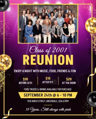 Class Reunion Flyer Templates for High School and Alumni