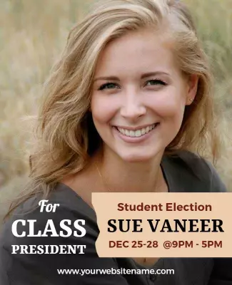 Student Election Poster Templates - Editable Campaigns
