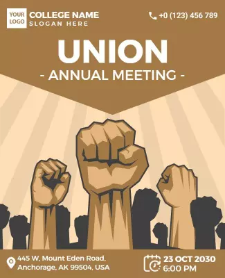 Free Union Flyer Templates for Meetings & Elections