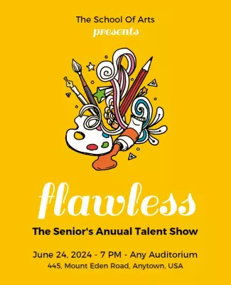 Talent Show Poster Templates Free, Editable & Ready to Print