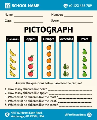 Pictograph Poster Templates for Classroom and Education