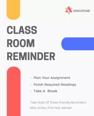 Reminder Poster Templates - Free & Easy to Customize