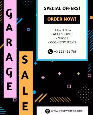 Garage Sale Poster Templates for Homeowners and Neighborhood Sales